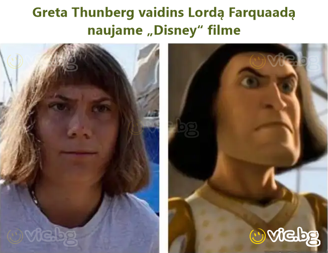 Greta Thunberg vaidins Lordą Farquaadą naujame „Disney“ filme