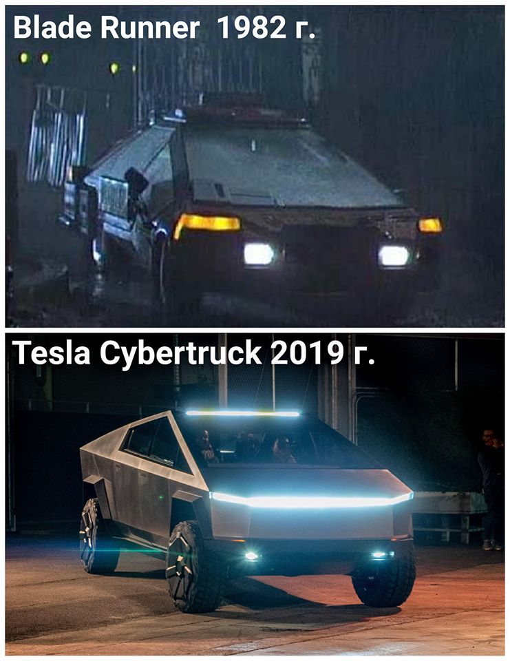 Blade runner 1982 vs Cyber truck 2019