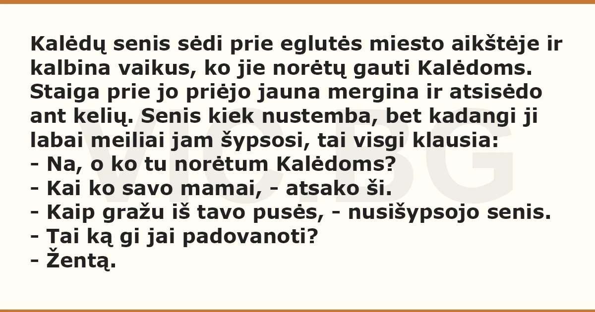 Kalėdų senis sėdi prie eglutės miesto aikštėje ir kalbina vaikus, ko ...