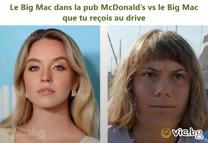 Le Big Mac dans la pub McDonald’s vs le Big Mac que tu reçois au drive