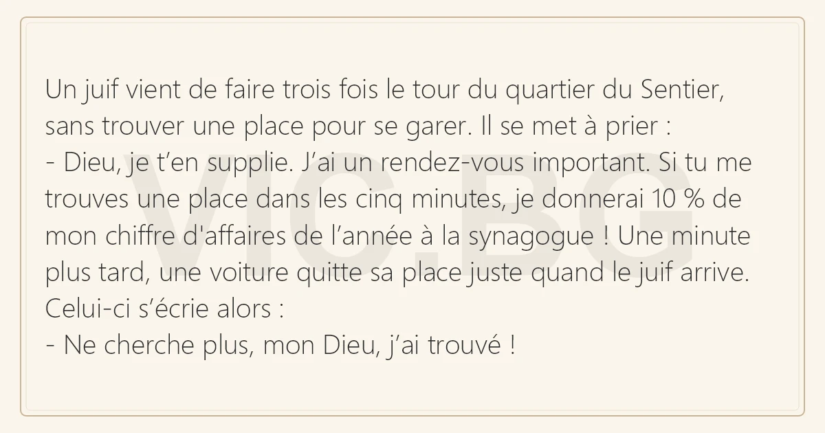 Un juif vient de faire trois fois le tour du quartier du Sentier, sans ...